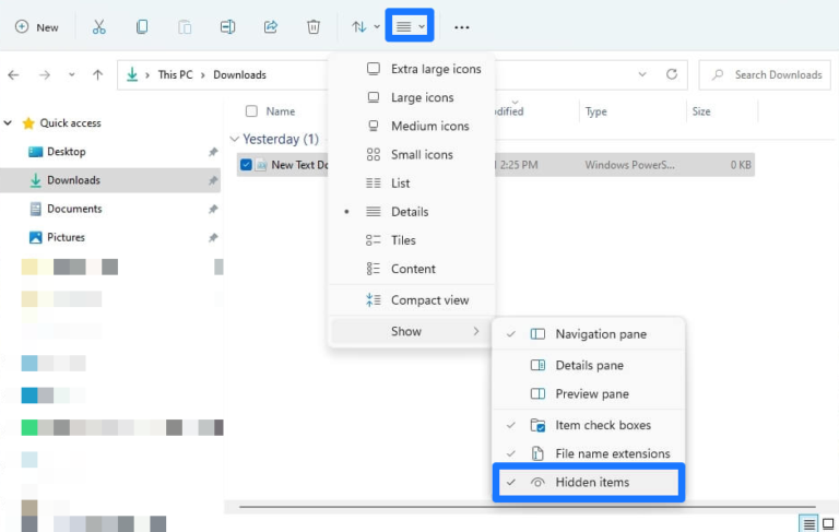 Objašnjavanje kako prikazati skrivene datoteke u Windows 11 - Mekano Tech
