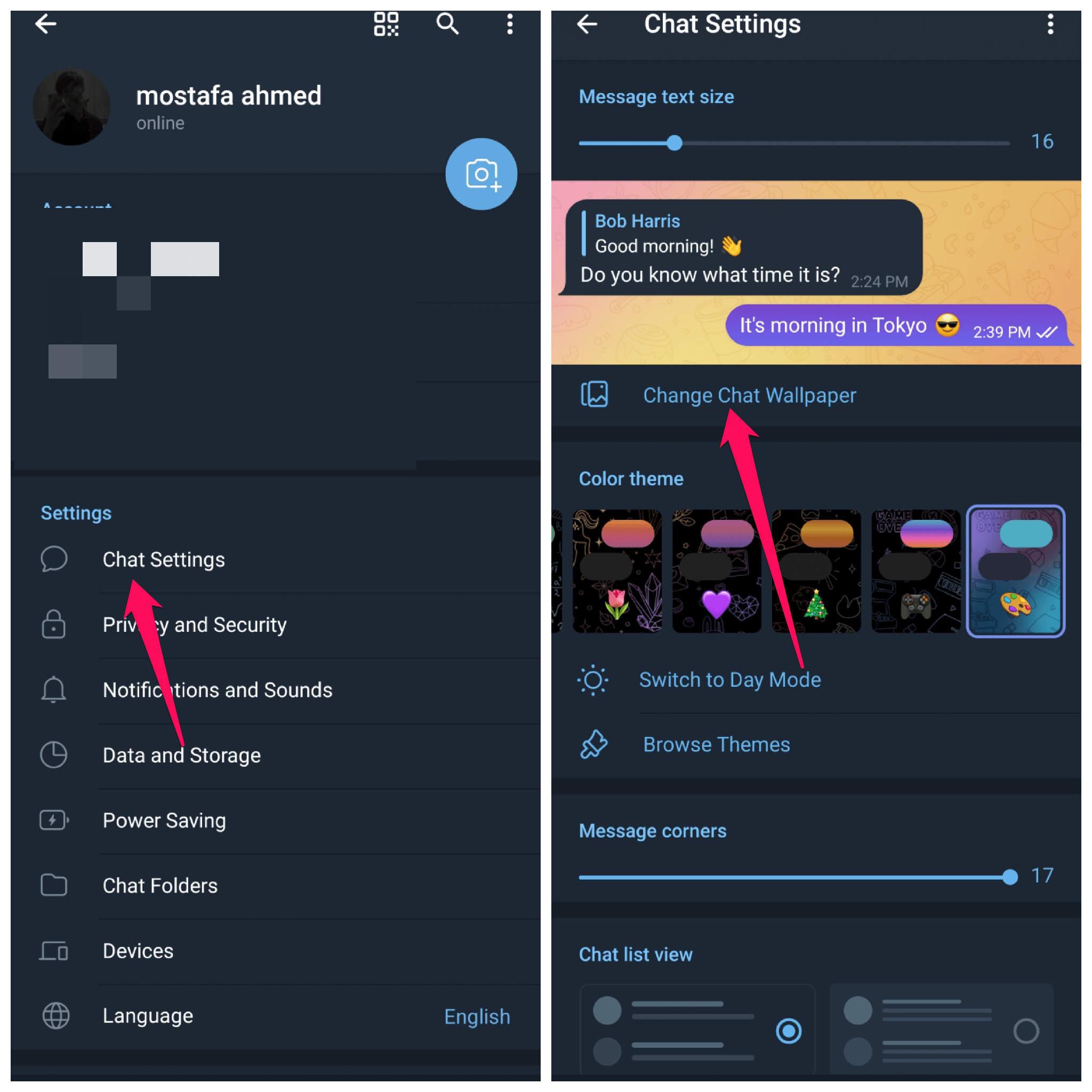 Cách sử dụng hình nền động trong Telegram - Mekano Tech