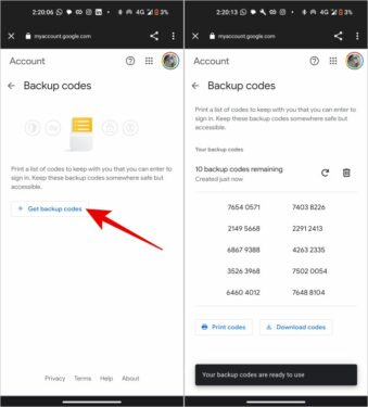 So generieren Sie Google Backup-Codes – Mekano Tech
