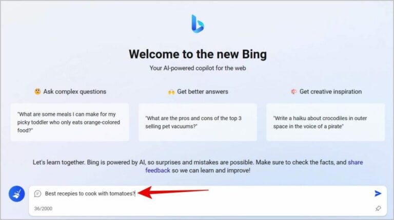 Kuidas kasutada uut Bingi vestlust, mida toetab ChatGPT AI – Mekano Tech